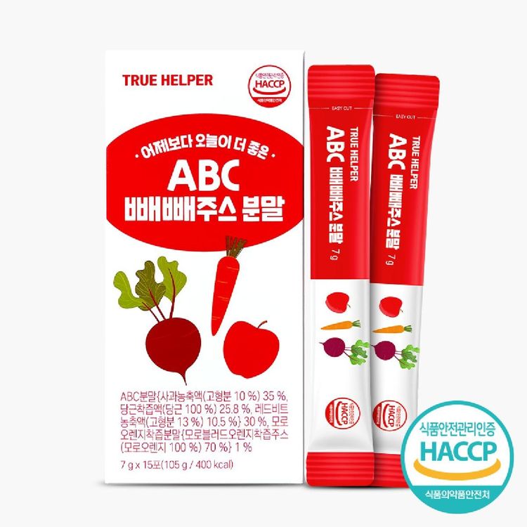 트루헬퍼 Abc 쥬스 빼빼 주스 건강음료 클렌즈 워터 혼합 스틱 1박스 홈플러스 택배배송