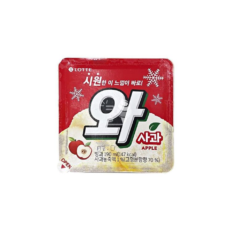 롯데 와 사과 1박스 16개입 막대아이스크림 아이스크림막대 후식아이스크림 디저트아이스 홈플러스 택배배송
