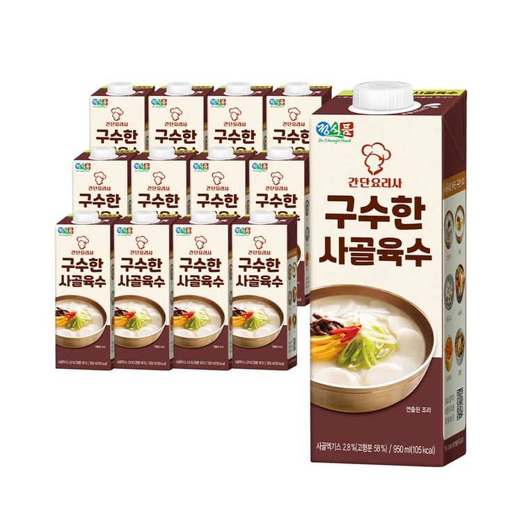 무료배송 정식품 간단요리사 구수한 사골육수온요리용 950ml X 12팩 홈플러스 택배배송