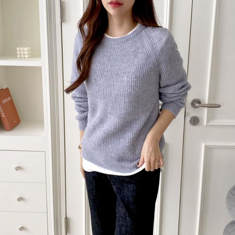 여자 부드러운 알파카 울 긴팔티 하찌 기본 니트 홈플러스 택배배송