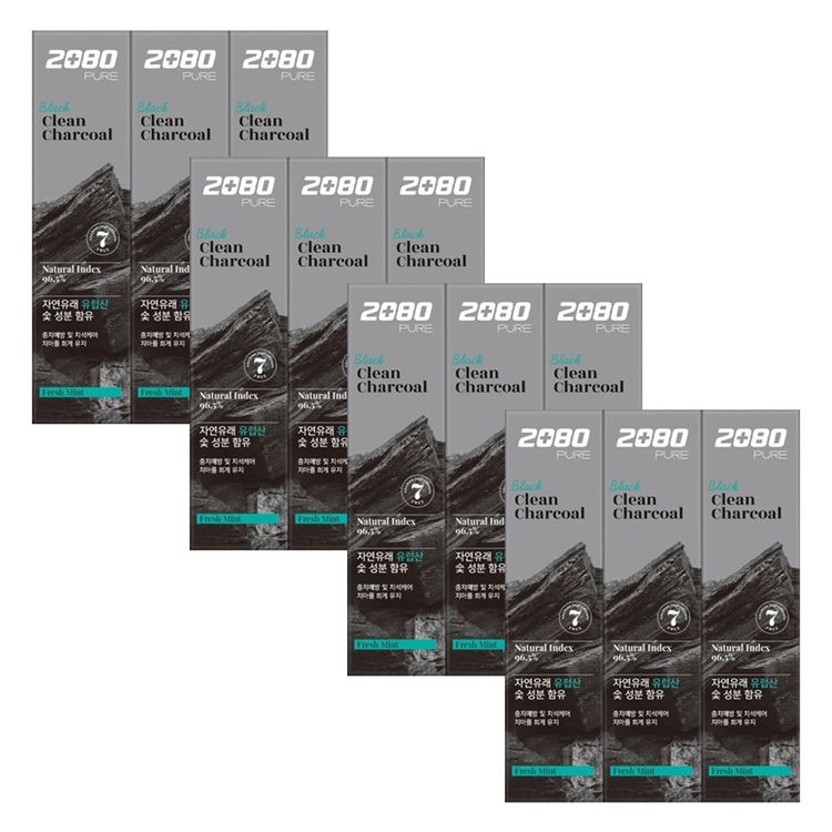 2080 퓨어블랙 치약 차콜민트 120g X 12개 | 홈플러스 택배배송