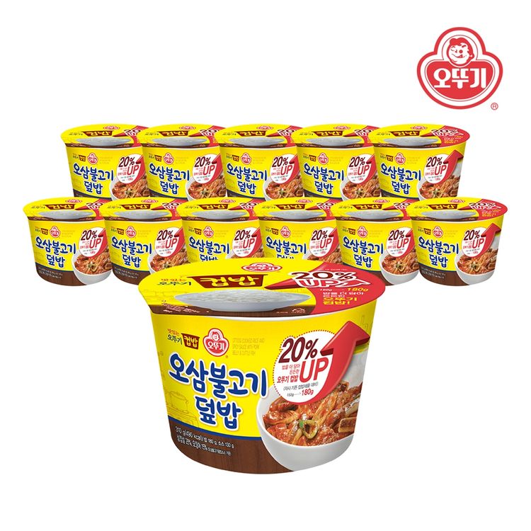 오뚜기 맛있는 오뚜기 컵밥 오삼불고기덮밥증량 310g X 12개1박스 홈플러스 택배배송