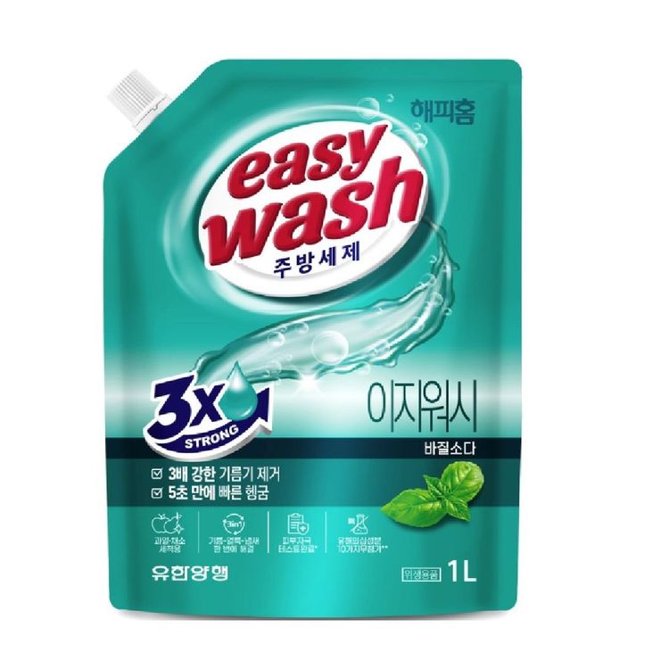 유한양행 해피홈 이지워시 바질소다리필 1l 홈플러스