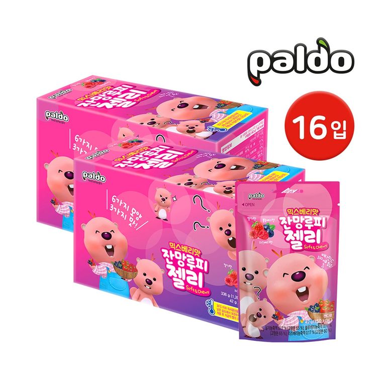 팔도 잔망루피 젤리 믹스베리맛 42g 16개 아이간식 홈플러스 택배배송