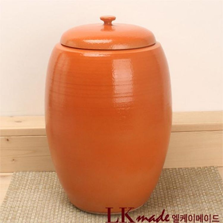 바보사랑 옹기 레인보우 쌀항아리 주황 10~12kg쌀바가지 증정 홈플러스 택배배송