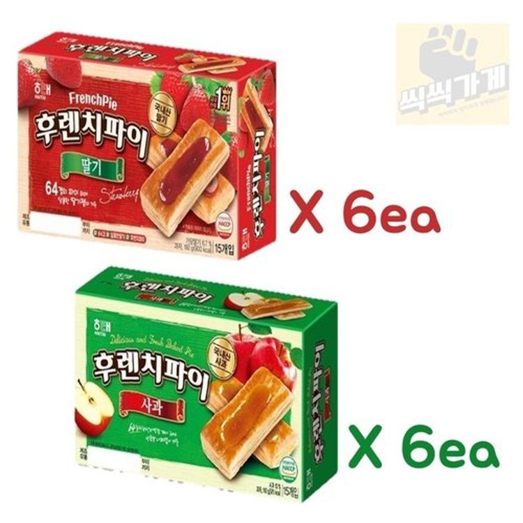 후렌치파이 딸기 192g 사과 192g 6개씩 한박스 홈플러스 택배배송