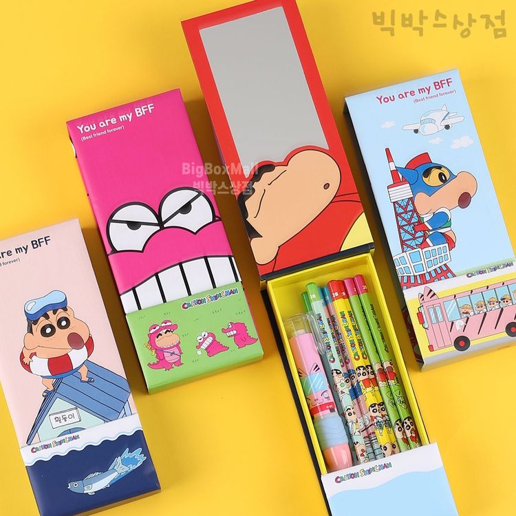 짱구 뷰티 펜슬 케이스 1p 랜덤 하드케이스 지함필통 초등 캐릭터 펜슬파우치 봉제필통 입학 홈플러스 택배배송