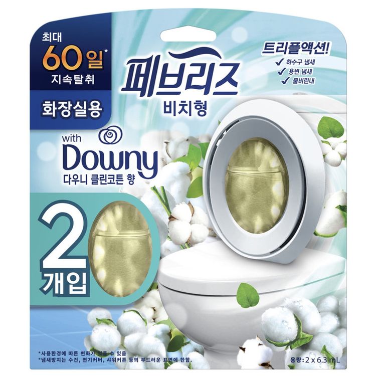 Pandg 페브리즈 화장실용 다우니 클린코튼향 63ml2개입 홈플러스