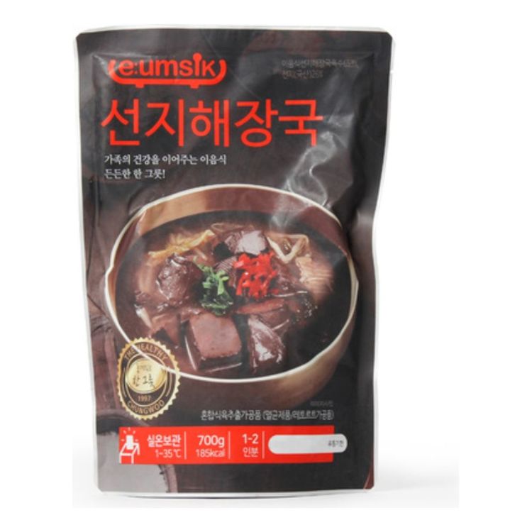 이음식 선지해장국 700g 실온 즉석탕 즉석국 간편 홈플러스 택배배송