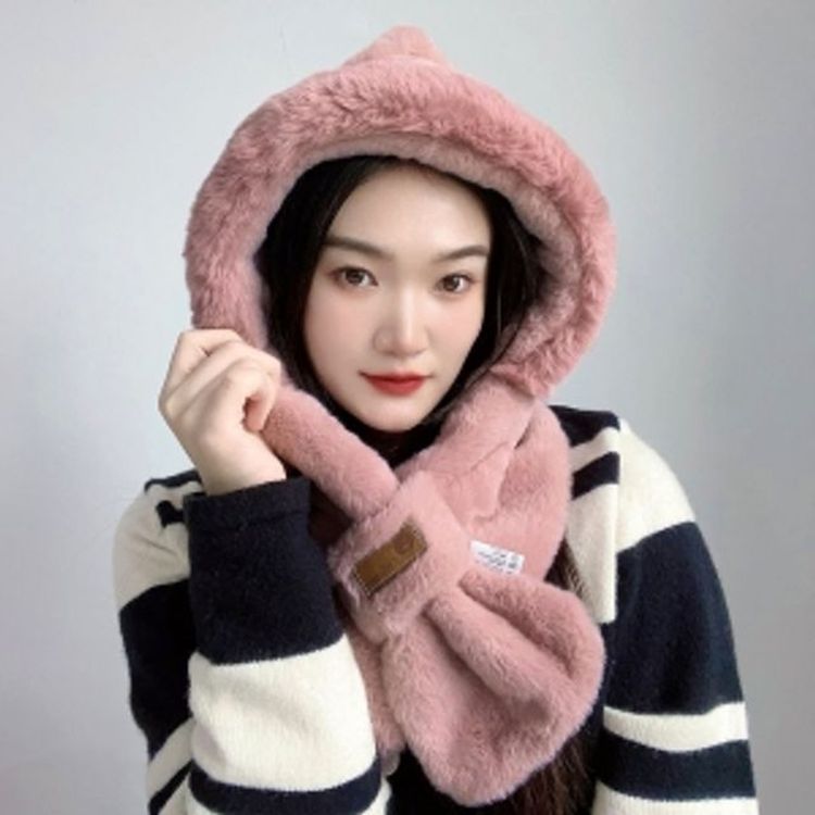 N3062d10345 소프트퍼후드머플러귀도리방한모자후드목도리 홈플러스 택배배송