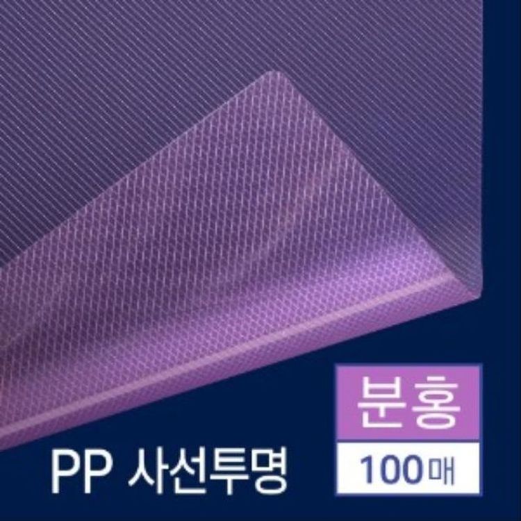 Pp 제본표지 사선투명 분홍 A4 홈플러스 택배배송