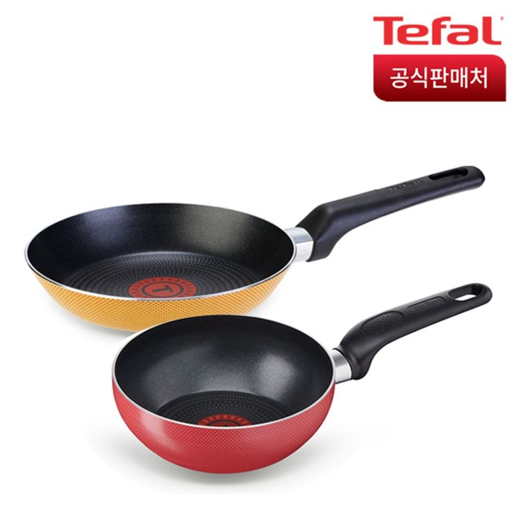 테팔 인조이 미니 2종세트옐로우 후라이팬18cm핑크 볶음팬16cm 홈플러스 택배배송