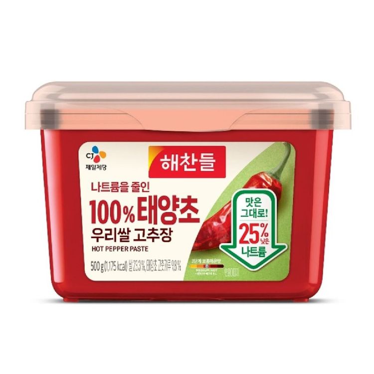 CJ 해찬들 나트륨을 줄인 100% 태양초 우리쌀 고추장 500G | 홈플러스