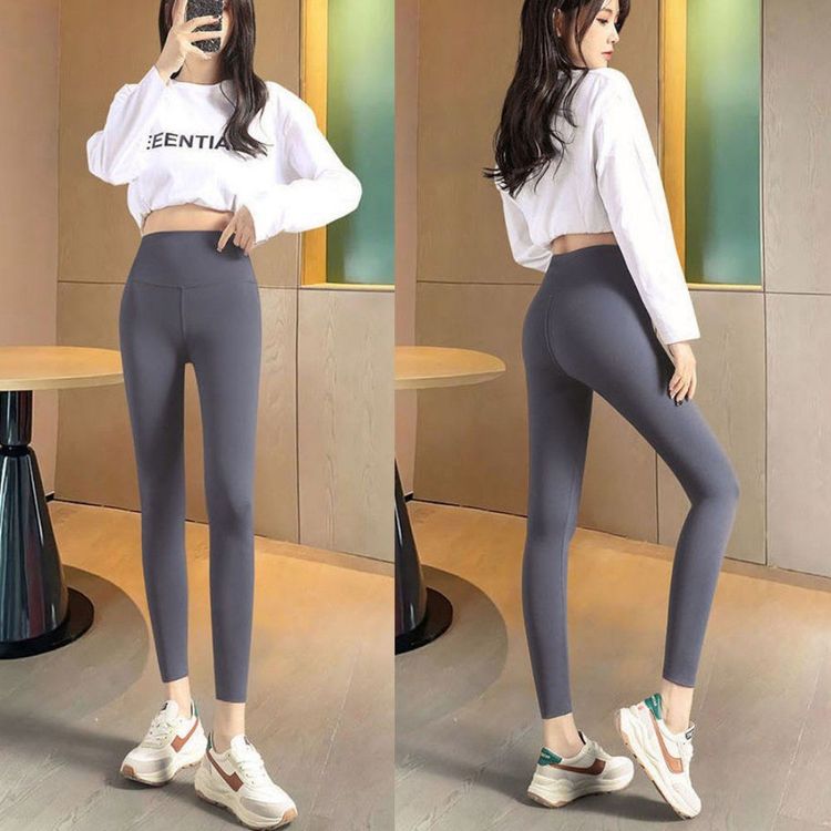 여성 다리가 슬림해보이는 블랙 테크 원단 9부 레깅스 홈플러스 택배배송