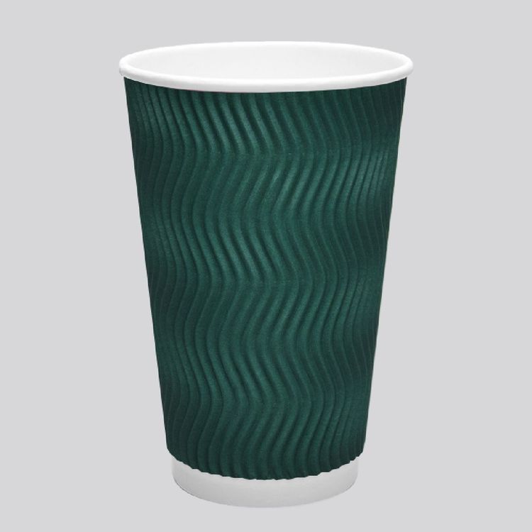 실속형 3중 단열 종이컵 웨이브 그린 16oz 500개 홈플러스 택배배송