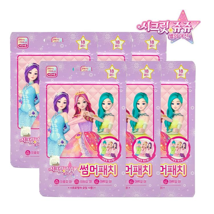 시크릿쥬쥬 썸머패치 여름철 캠핑패치 시트로넬라 패치 18매 X 6개 홈플러스 택배배송