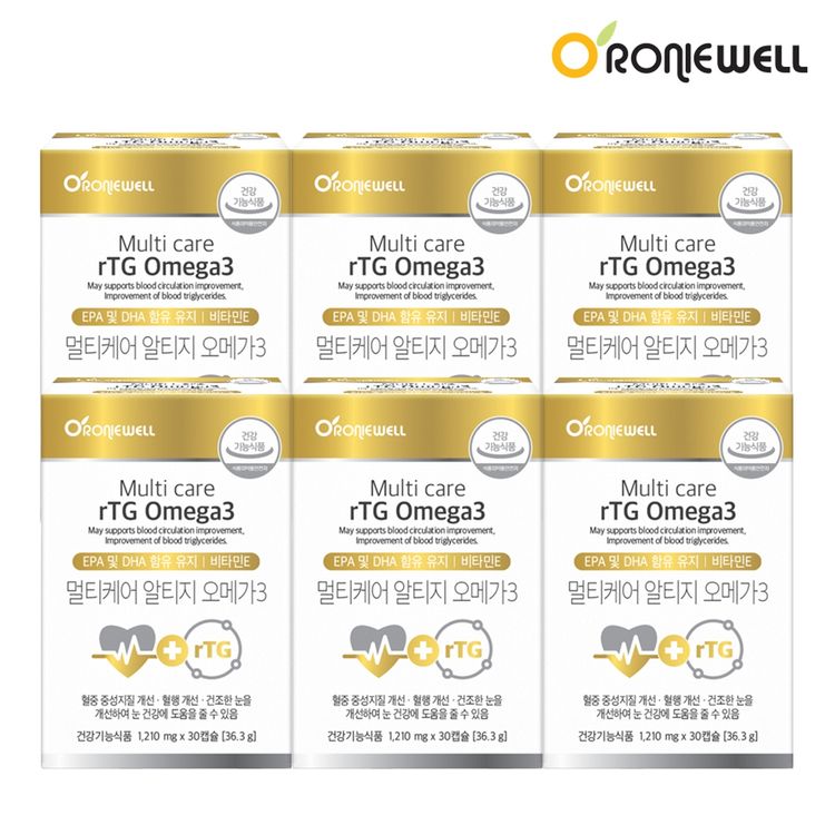 로니웰 멀티케어 R Tg알티지 오메가3 1210mg 30캡슐 6개 6개월분 홈플러스 판매자택배