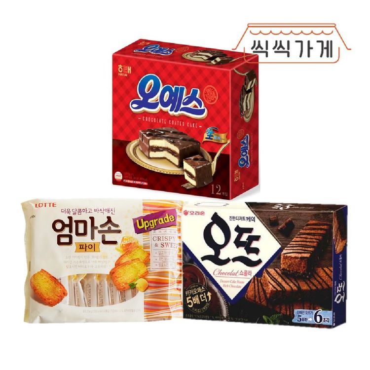 씩씩가게 사각 파이 3종 오예스 오뜨 엄마손파이 홈플러스 택배배송