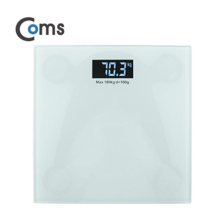 Coms 디지털 체중계백라이트 센서 최대 180kg 홈플러스 택배배송