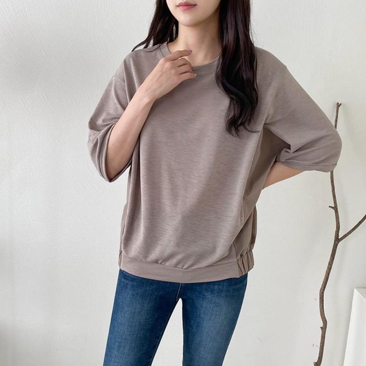 여자 반팔 루즈핏 스판 솔리드 민무늬 무지 티셔츠 홈플러스 택배배송