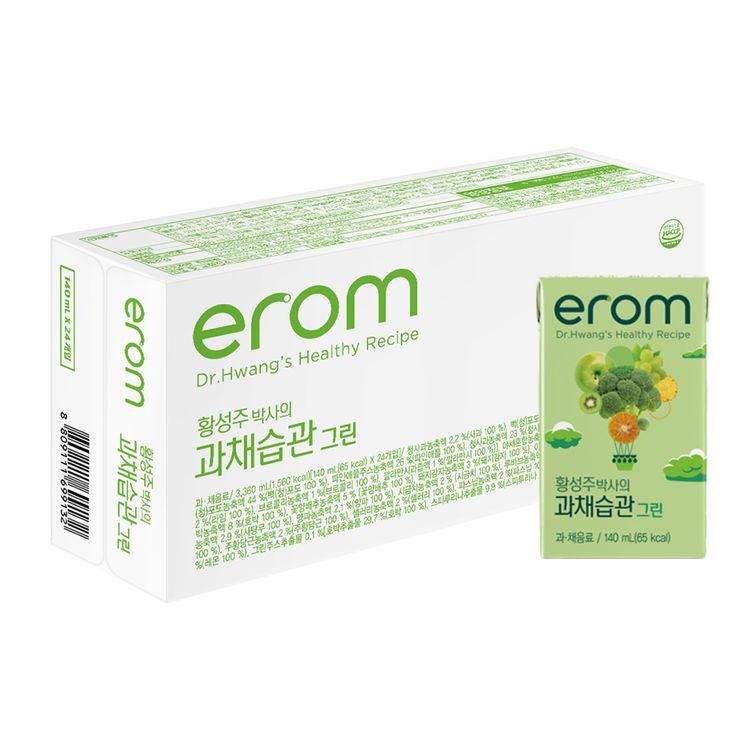 이롬 황성주 과채습관 그린 140ml 72팩 야채 과채 과일 주스 홈플러스 택배배송