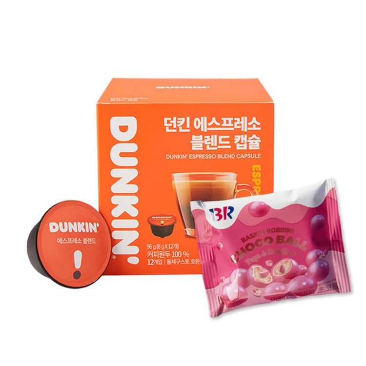 던킨 에스프레소 캡슐커피 12개입돌체구스토배라 아빠는 딸바봉 초코볼 12개1박스 홈플러스 택배배송