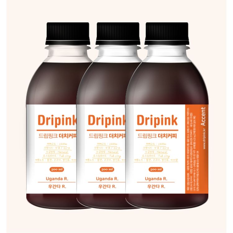 드립핑크 우간다 500ml X 3병 더치콜드브루 커피 원액 홈플러스 택배배송