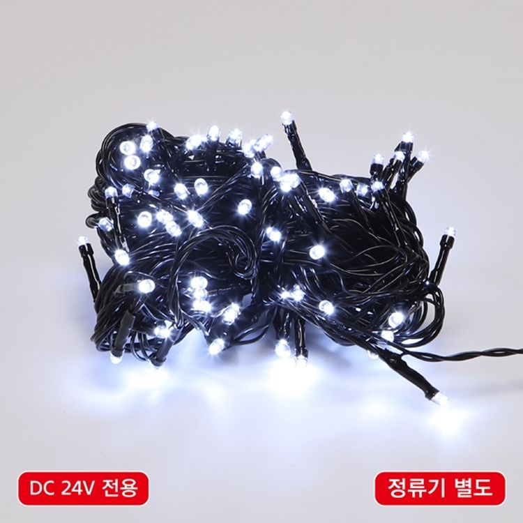 Led 96구 연결형 Dc24v 검정선 백색 정류기별도 크리스마스 트리전구 감성조명 홈플러스 택배배송