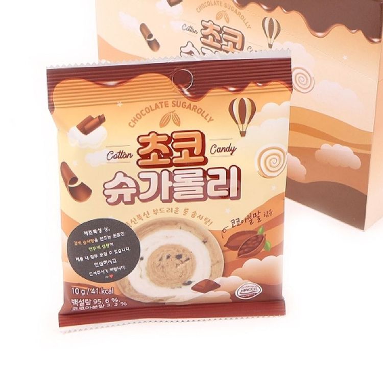 초코슈가롤리 솜사탕 10g 1타스 10개입 홈플러스 택배배송