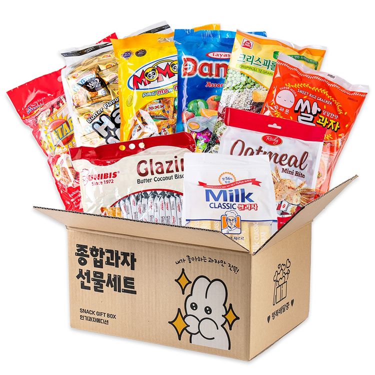 행복배달박스 사무실 탕비실 수입과자 간식 세트 1호 홈플러스 택배배송
