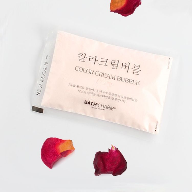 바스참 칼라크림 버블바스 60g 로즈사해소금 거품입욕제 반신욕 유아목욕 홈플러스 택배배송