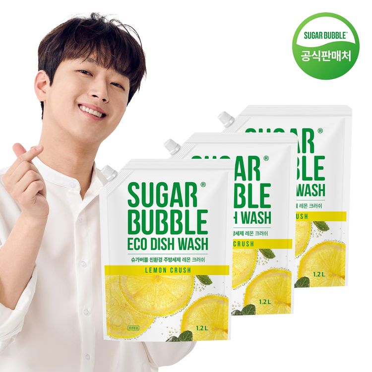 이찬원 세제 슈가버블 주방세제 레몬크러쉬 리필 12l X 3개 홈플러스 택배배송