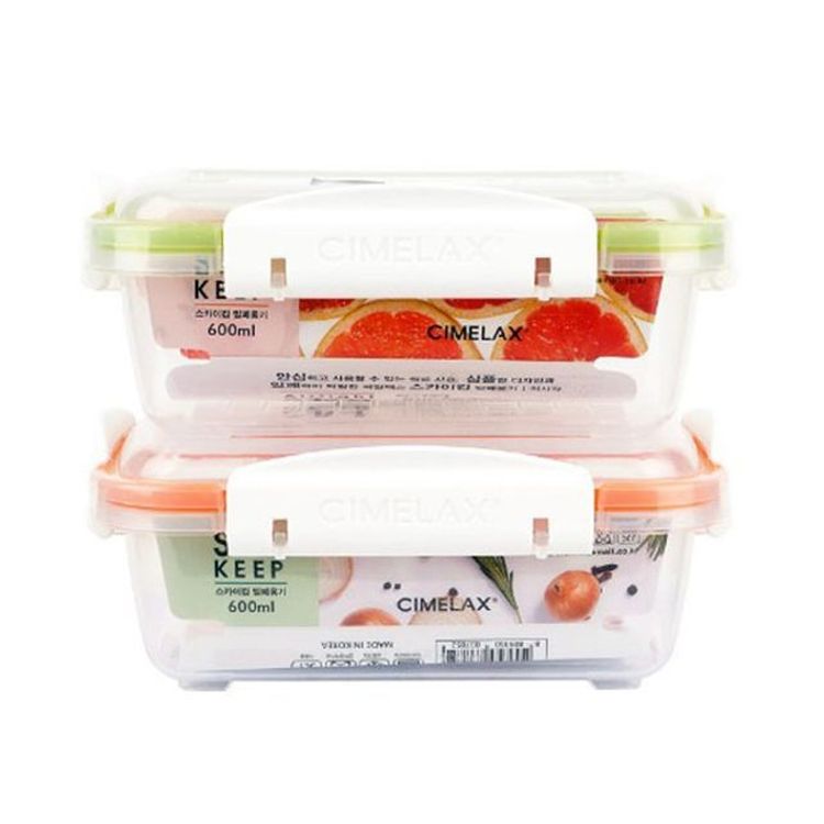 스카이킵 직사각 밀폐용기600ml 2p 보관용 밀폐기 홈플러스 택배배송