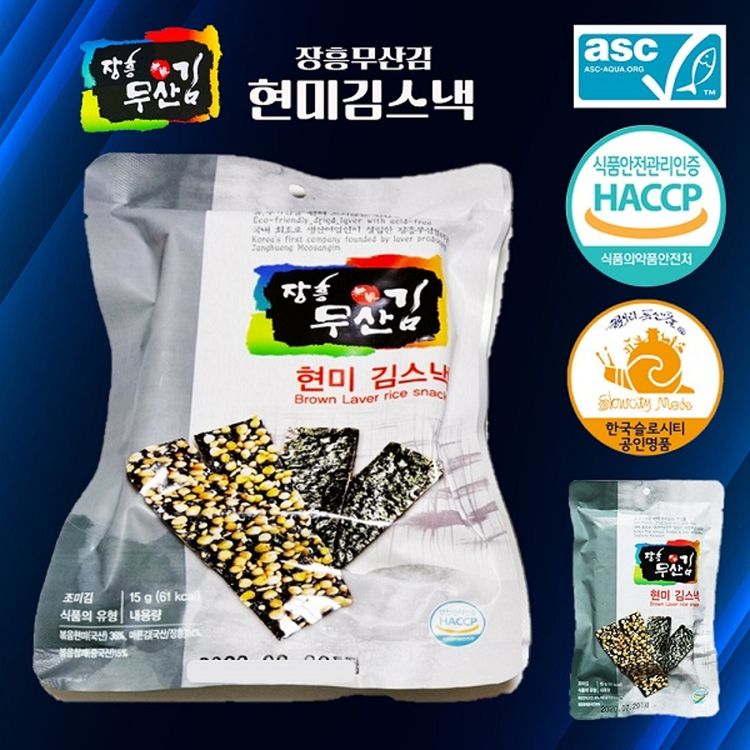 예님푸드 산지직송 장흥무산김 현미김스낵 15g10개 홈플러스 택배배송