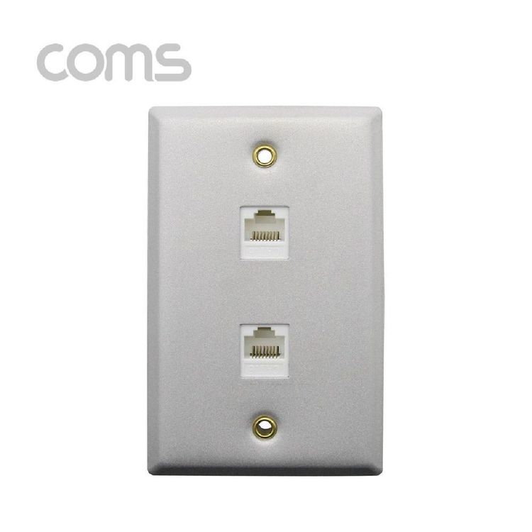 Coms 월 플레이트 Rj45 2port 홈플러스 택배배송