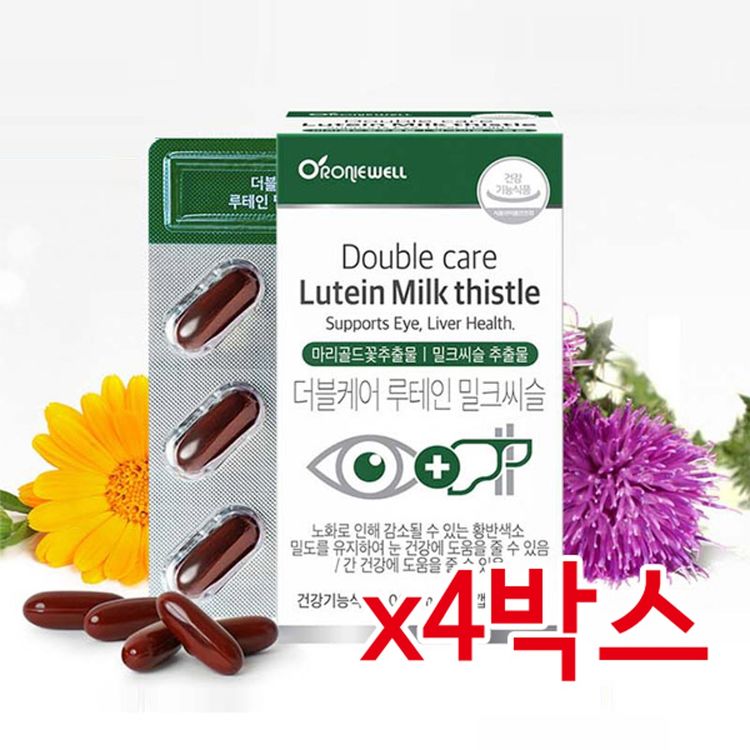 로니웰 더블케어 루테인 밀크씨슬 30캡슐 4박스총 120캡슐4개월분 홈플러스 택배배송