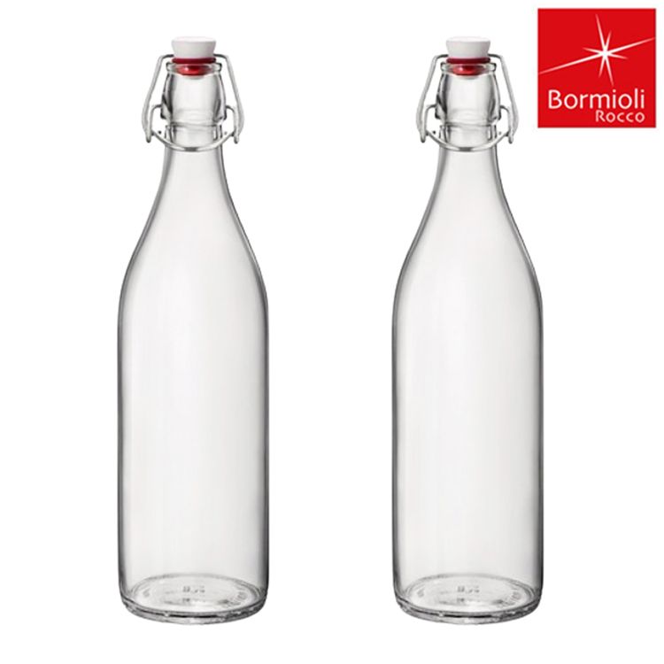 보르미올리 원형 유리 보틀병 1000ml 2개 밀폐 담금주 공병 쥬스 더치커피 식용유 간장 홈플러스 택배배송
