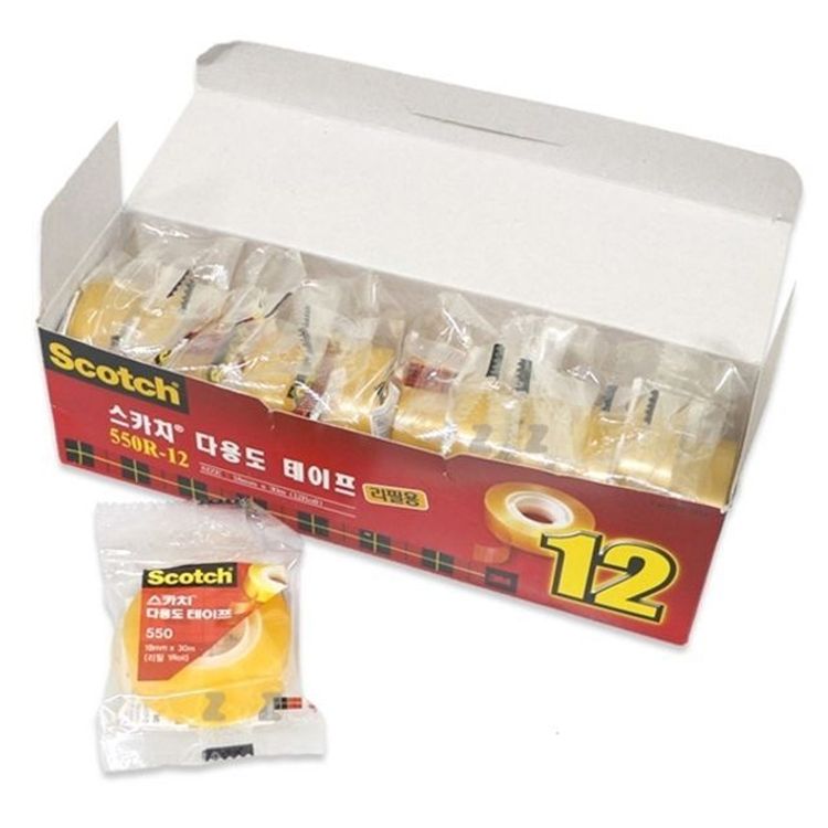 3m 스카치 테이프 투명 테이프 리필 18mm X 30m 12p 홈플러스 택배배송