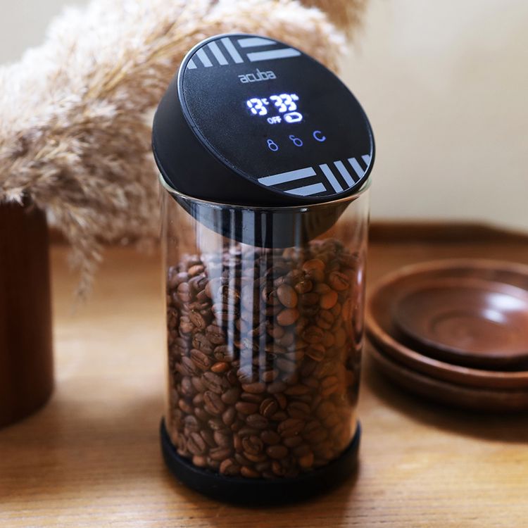 아쿠바 디지털 진공 밀폐용기 600ml 커피 원두 보관통 캐니스터 홈플러스 택배배송
