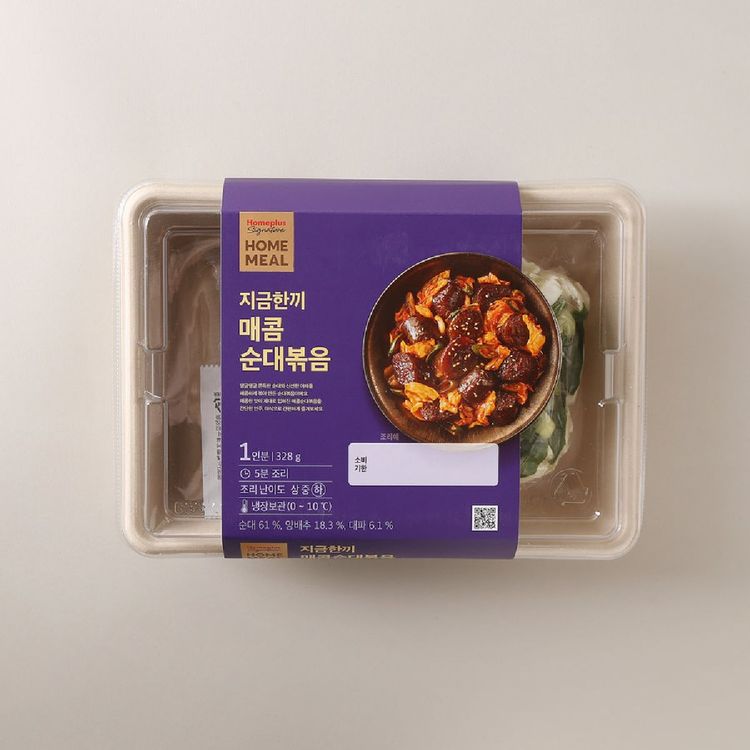 밀키트 홈플러스시그니처 홈밀 매콤 순대볶음 328g1인분 홈플러스