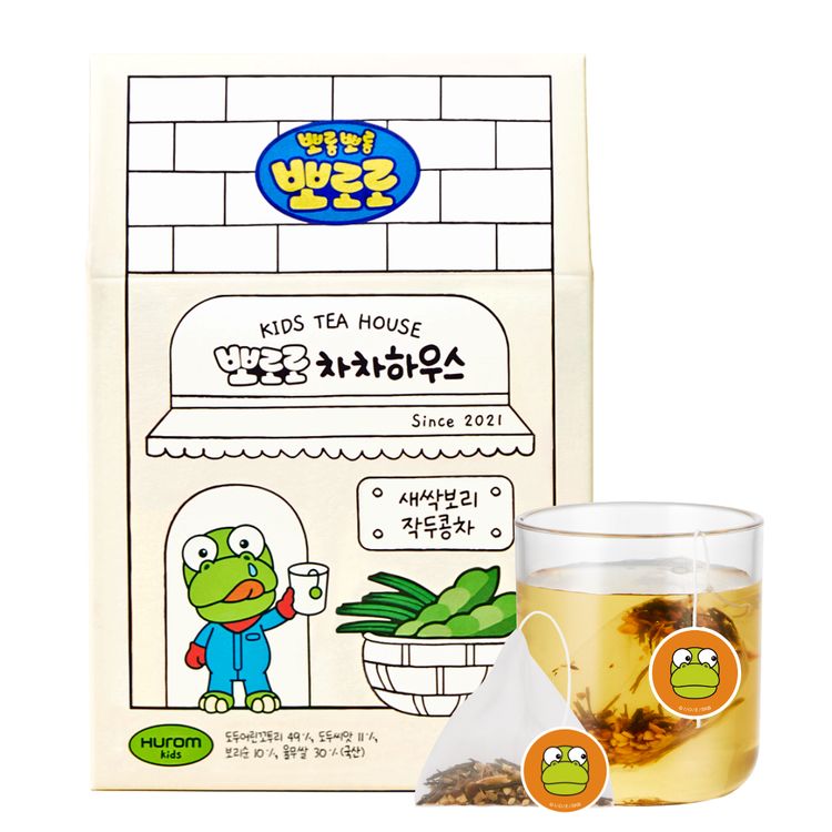 휴롬키즈 뽀로로 차차하우스 작두콩새싹보리차 15t 225g 홈플러스 택배배송
