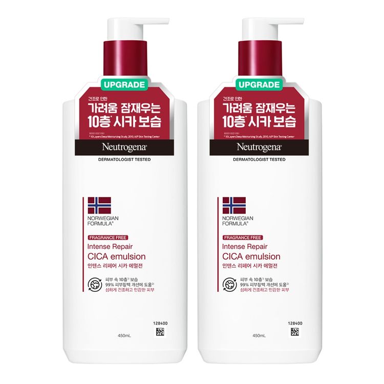뉴트로지나 New 인텐스 리페어 시카 에멀젼 450ml X2 홈플러스 택배배송