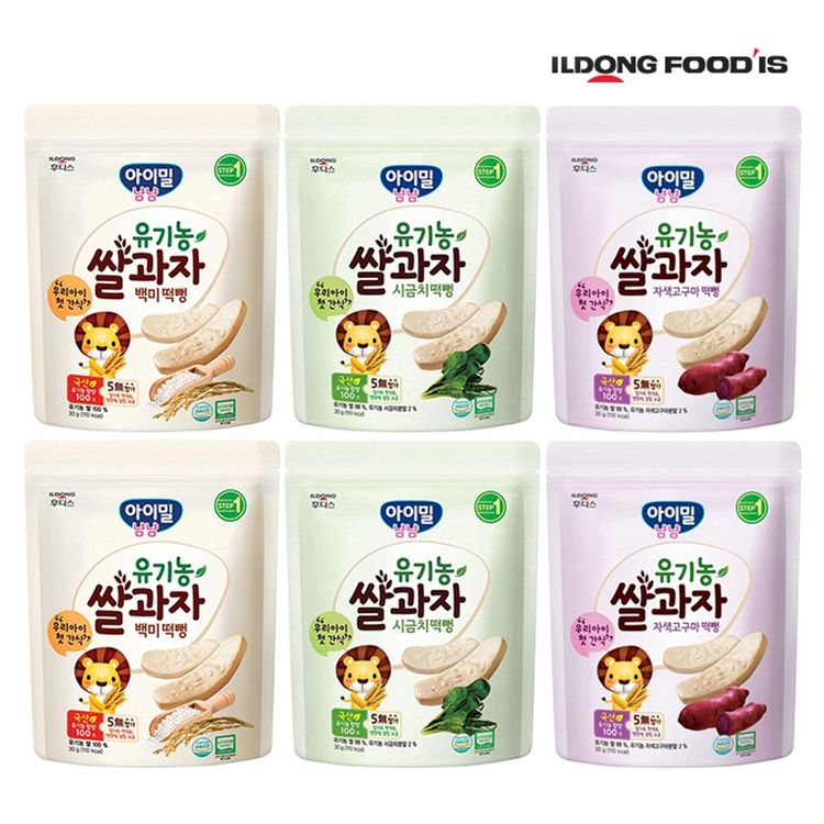 일동후디스 아기밀냠냠 쌀과자 떡뻥3종혼합x2 6개 아기과자 홈플러스 택배배송