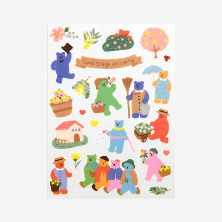 데일리라이크 투명 리무버 스티커 젤리베어 02 Storybook 다이어리 데코 스티 홈플러스 택배배송