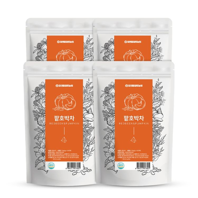 참앤들황토농원 국산 팥호박차 티백 2gx50개입 4봉 홈플러스 택배배송