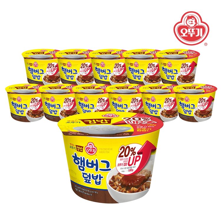 오뚜기 맛있는 오뚜기 컵밥 햄버그덮밥증량 310g X 12개1박스 홈플러스 택배배송