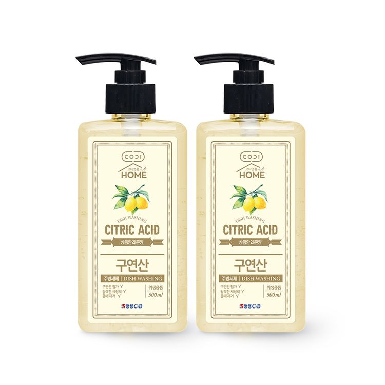 코디앳홈 구연산 주방세제 레몬향 500ml 2개 홈플러스 택배배송