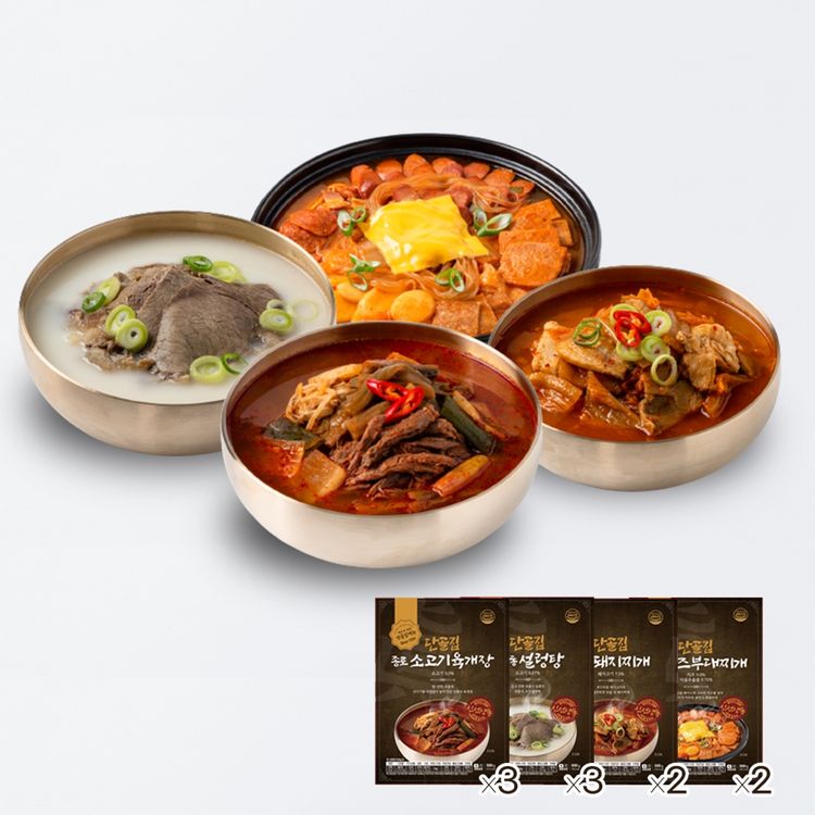 단골집 인기 10팩 혼합세트 육개장3팩설렁탕3팩돼지찌개2팩치즈부대찌개2팩 홈플러스 택배배송