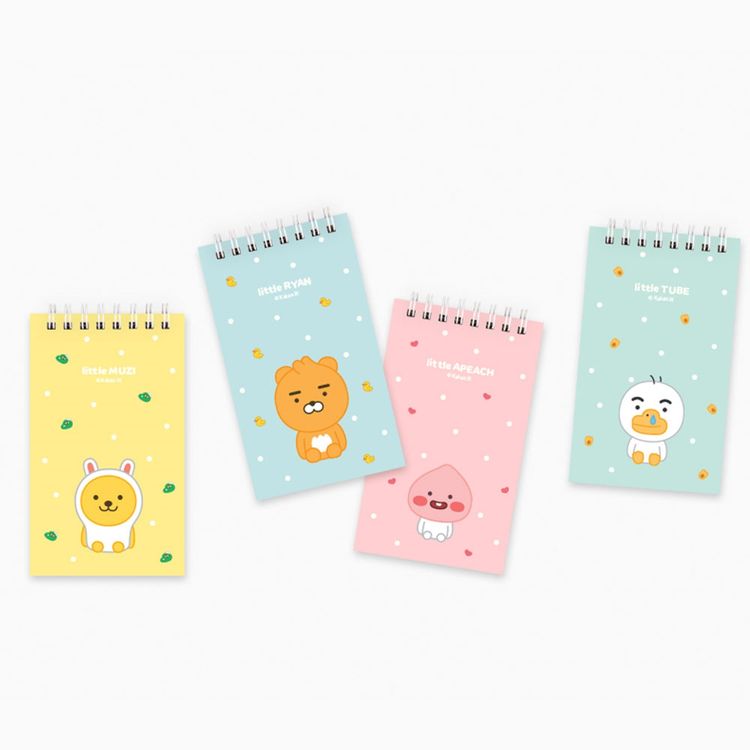 카카오프렌즈 리틀프렌즈 상철 스프링수첩 1개카카오프렌즈수첩 라이언 어피치 메모 팬시 필기 홈플러스 택배배송