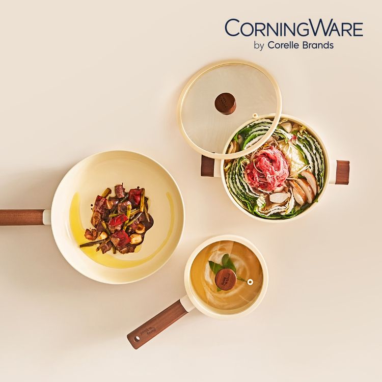 Corelle 코렐 코닝웨어 허니우드 쿡웨어 3종세트 16편수18양수28팬 홈플러스 택배배송
